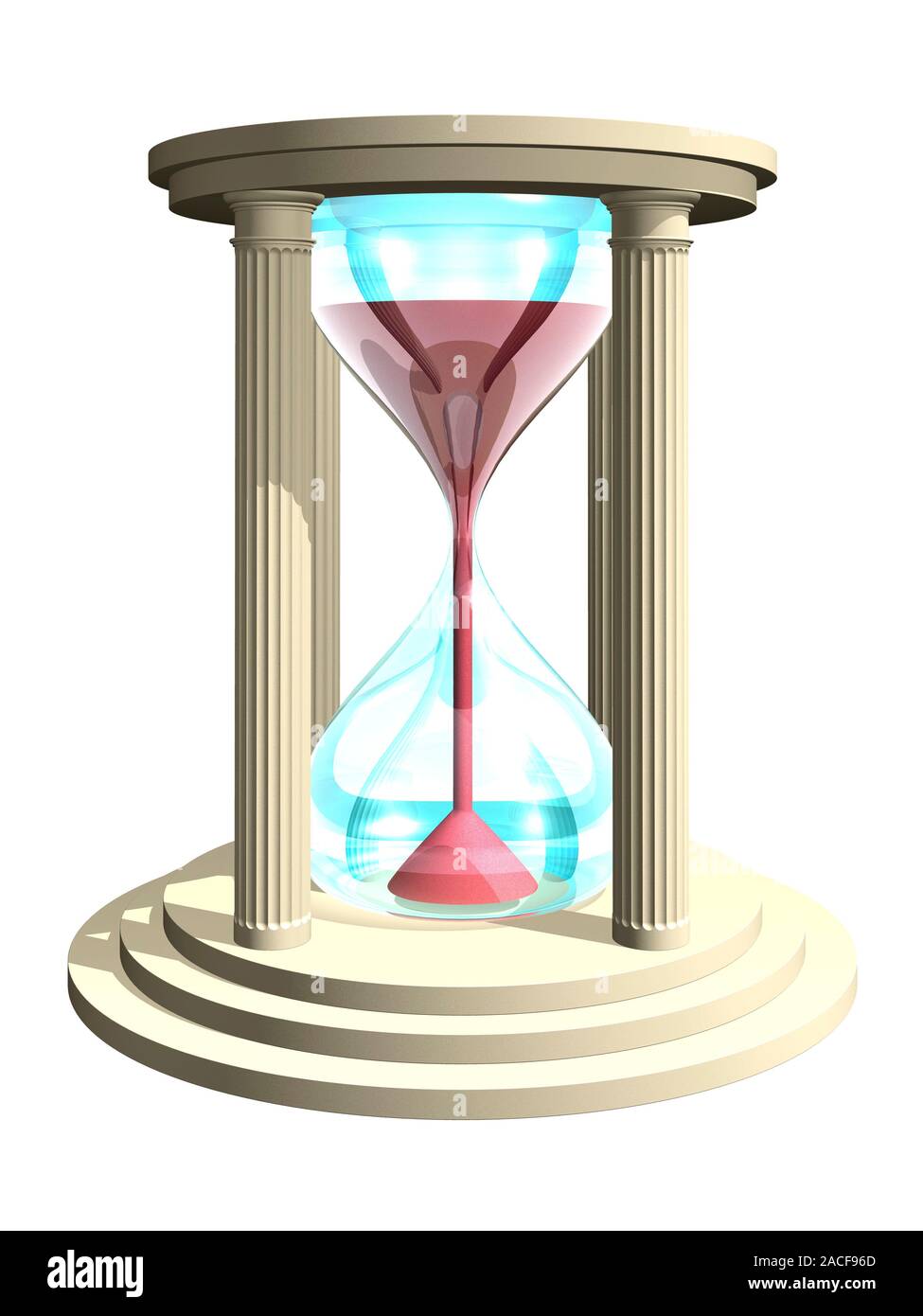 Hourglass, computer artwork Stock Photo - Alamy