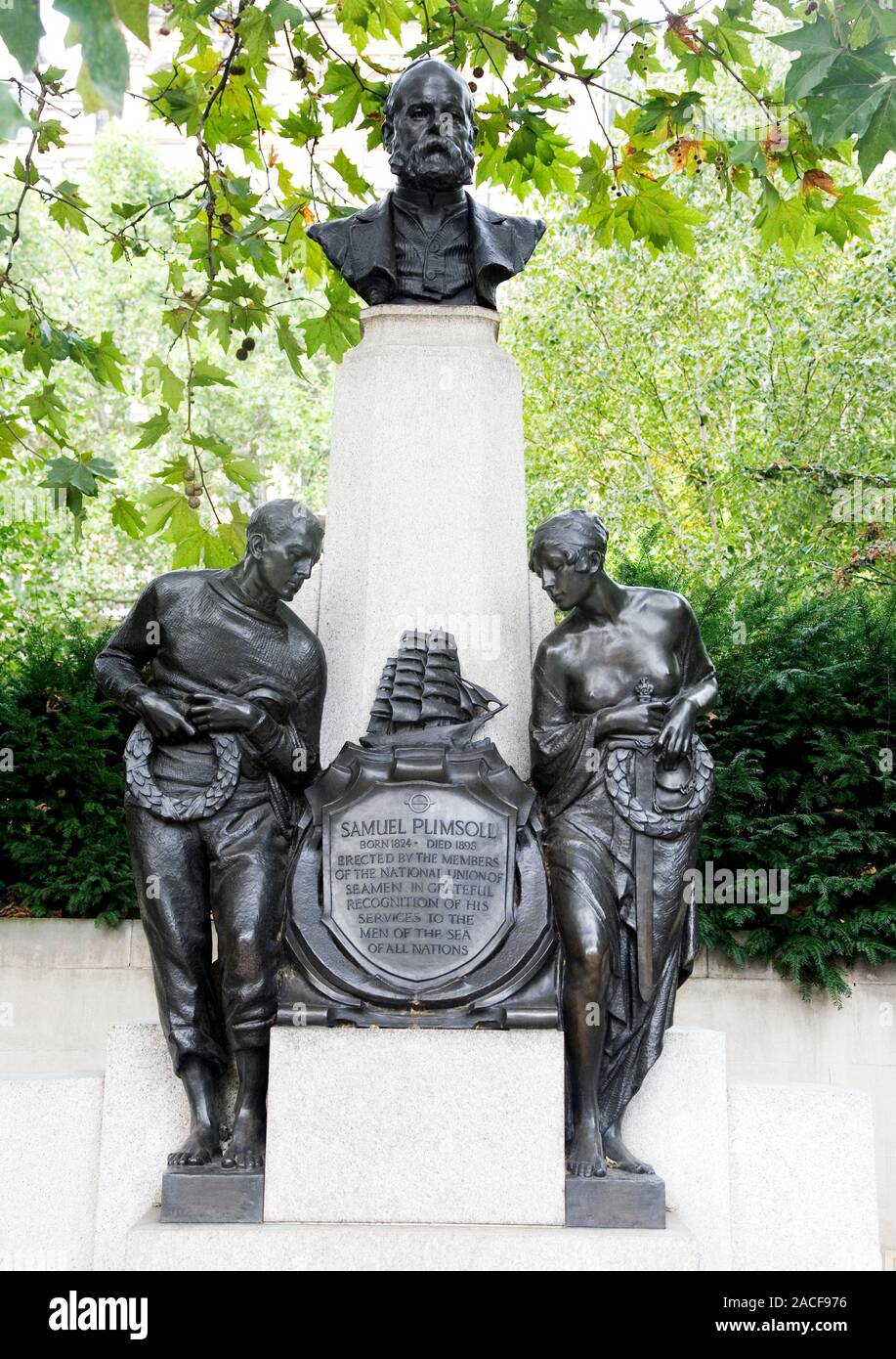 Samuel Plimsoll. Monument commemorating the British politician and ...