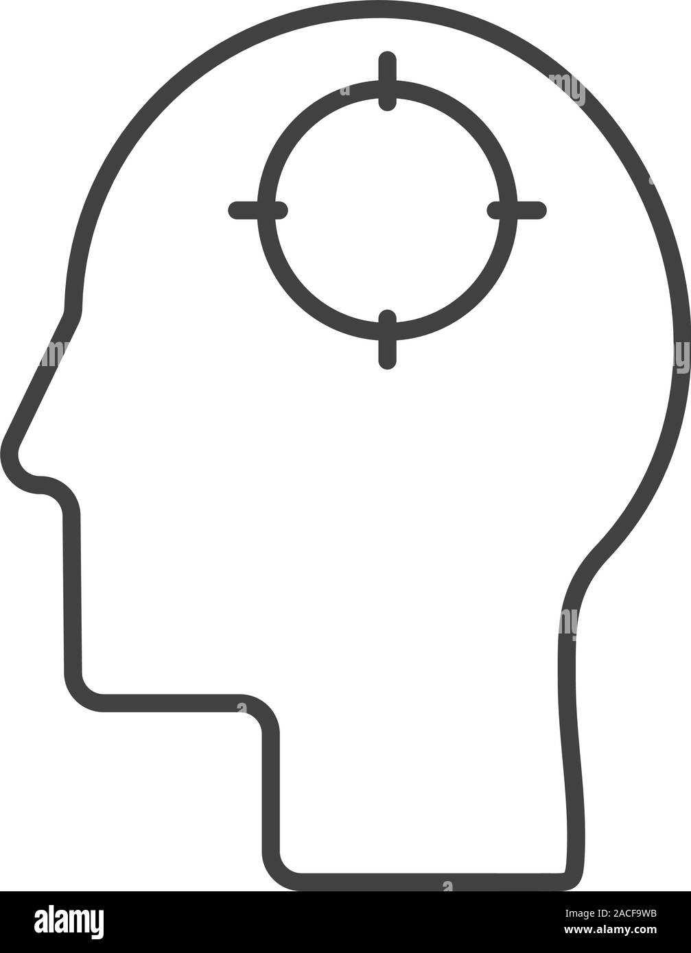 human profile head with target Stock Vector Image & Art - Alamy