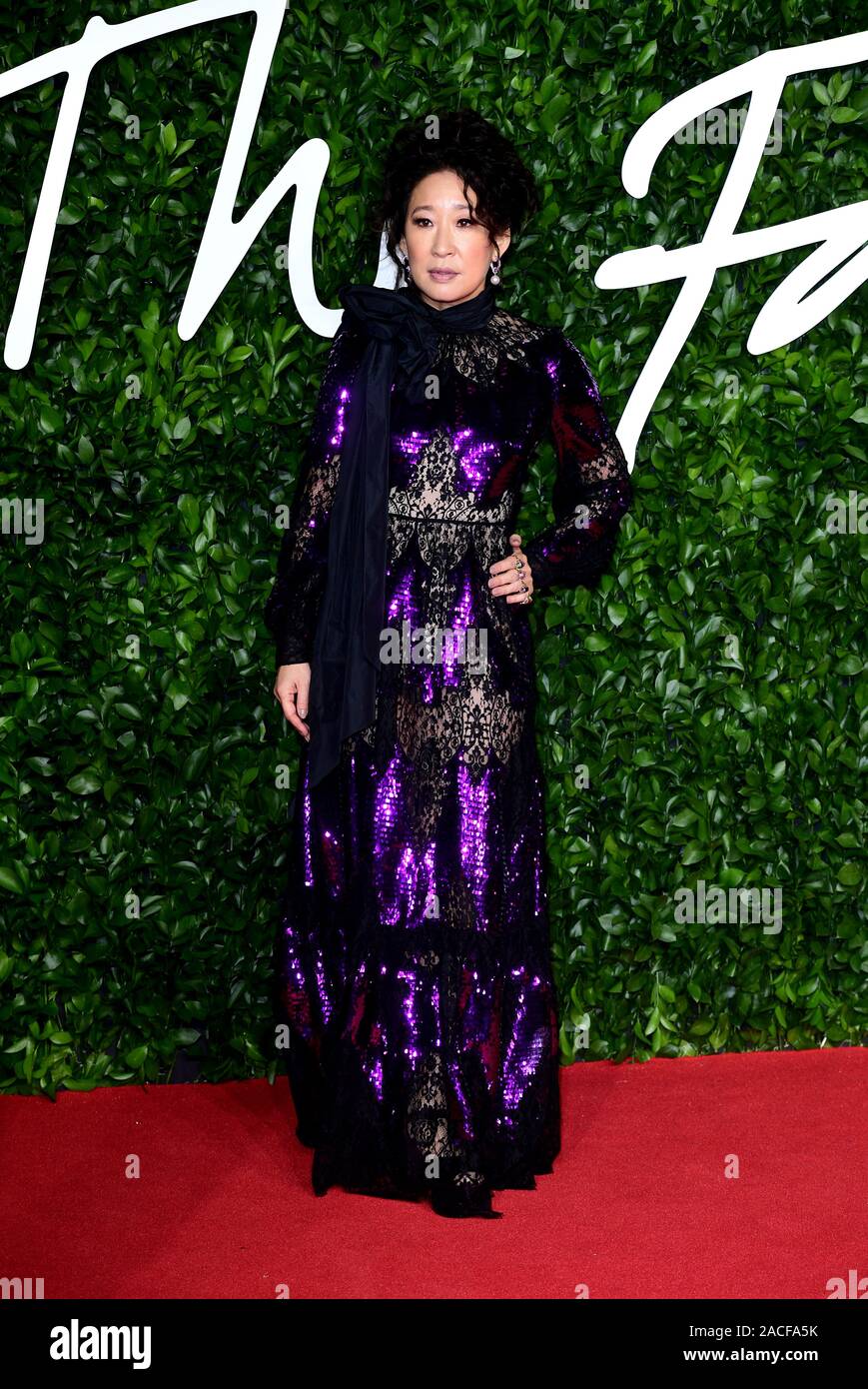Sandra Oh attending the Fashion Awards 2019 at the Royal Albert Hall ...