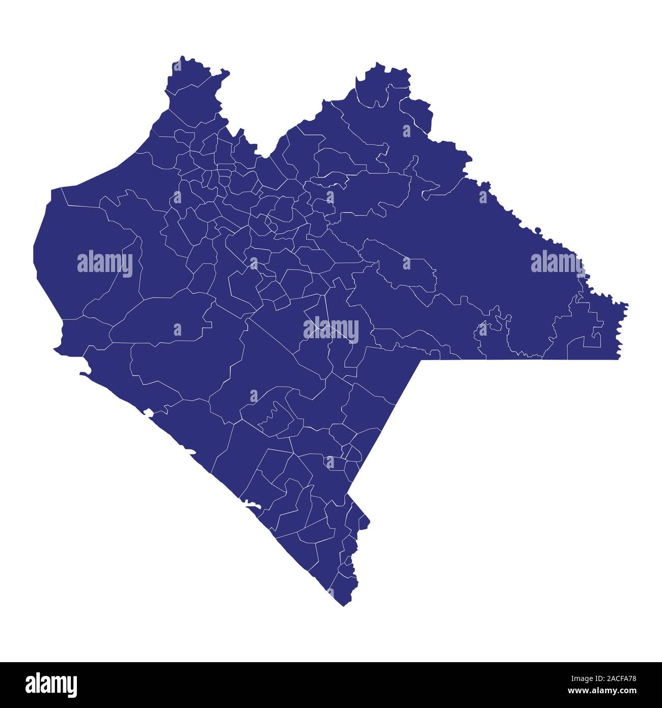 High Quality map of Chiapas is a state of Mexico, with borders of the ...