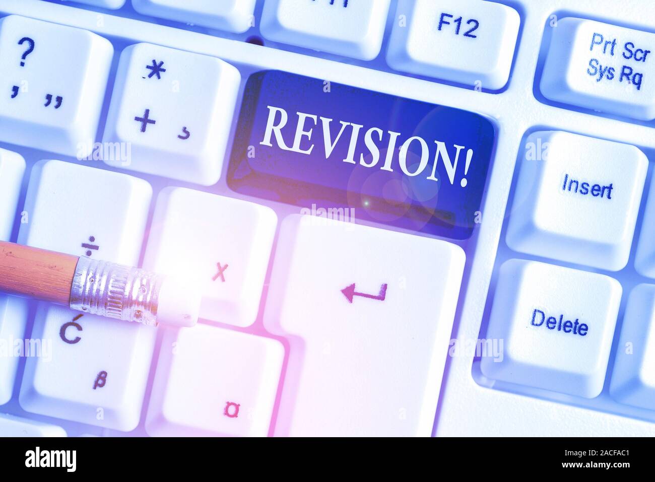 Handwriting text Revision. Conceptual photo action of revising over ...