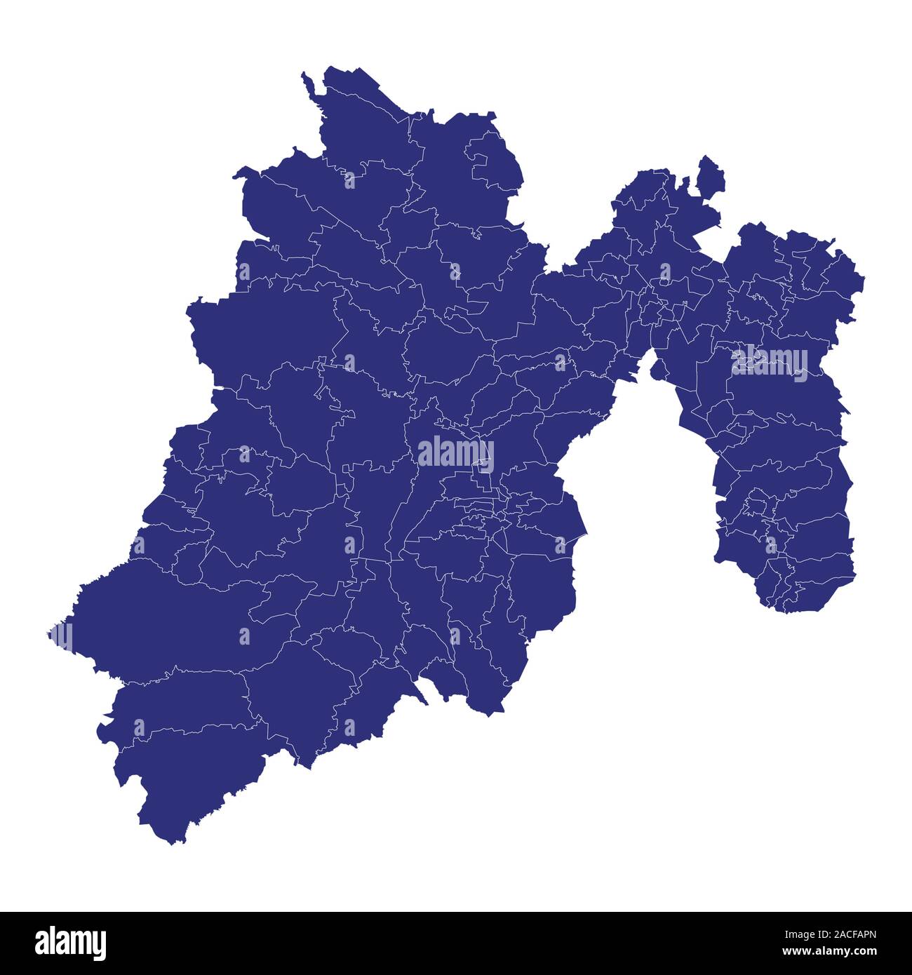 High Quality map of Mexico is a state of Mexico, with borders of the ...