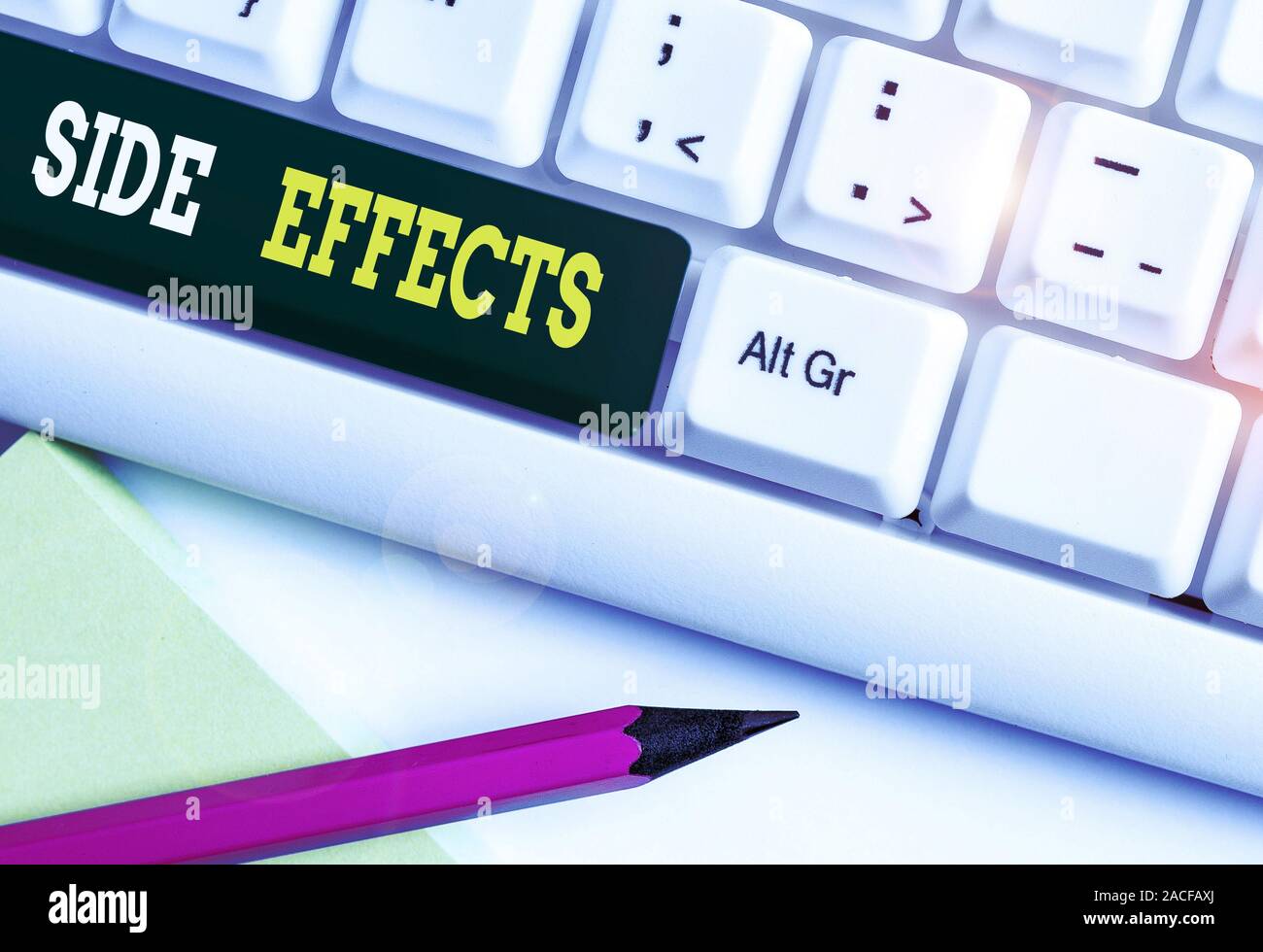 Conceptual hand writing showing Side Effects. Concept meaning secondary ...