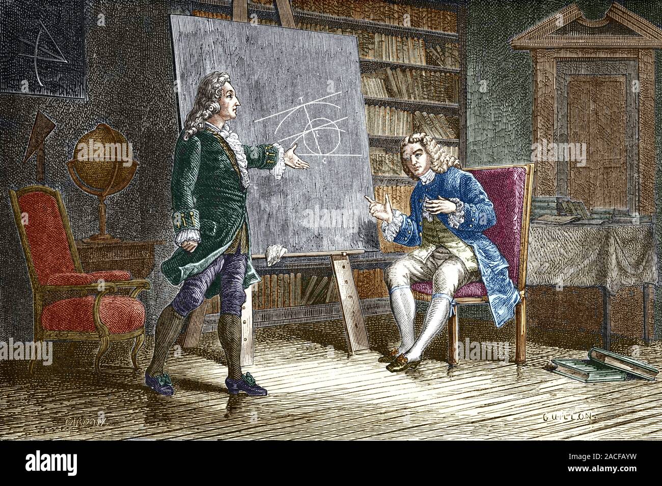Bernoulli brothers, 17th century Swiss mathematicians. At right is Jean ...