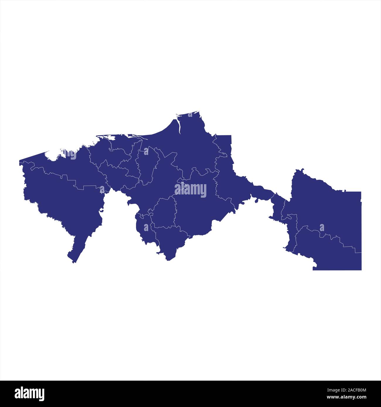 High Quality map of Tabasco is a state of Mexico, with borders of the ...