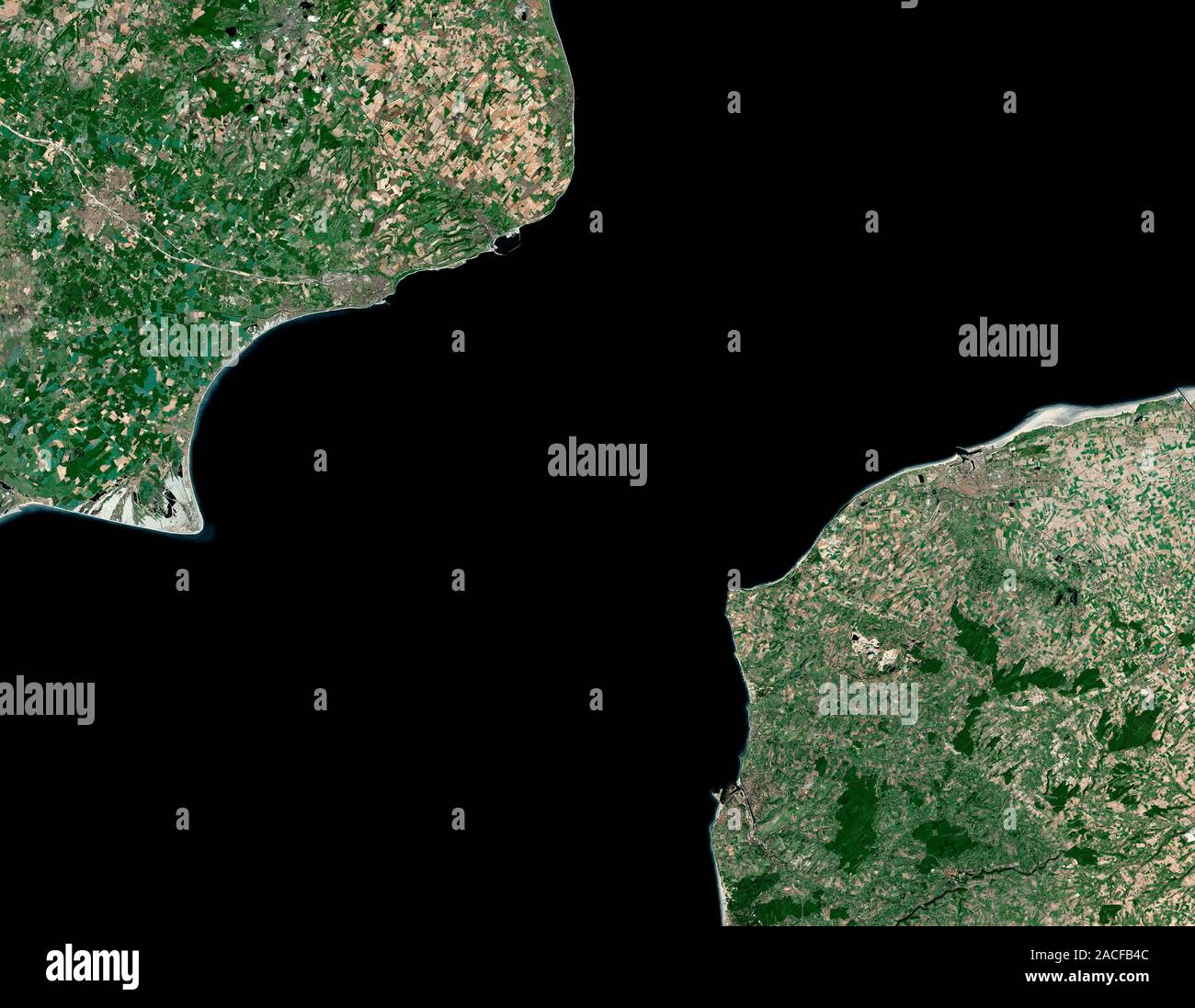 English Channel. Satellite image of the English Channel, the stretch of ...