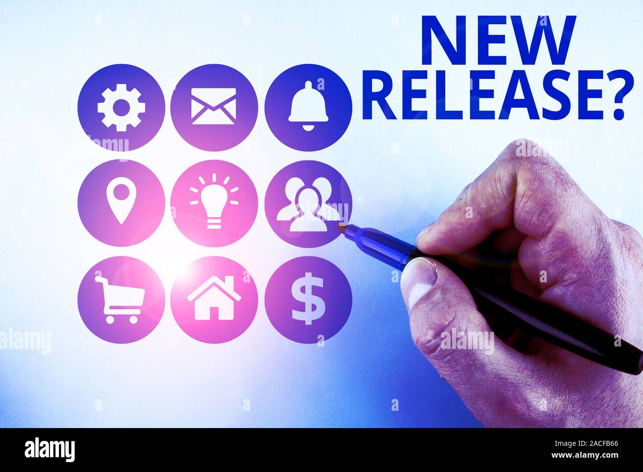 Conceptual hand writing showing New Release Question. Concept meaning ...