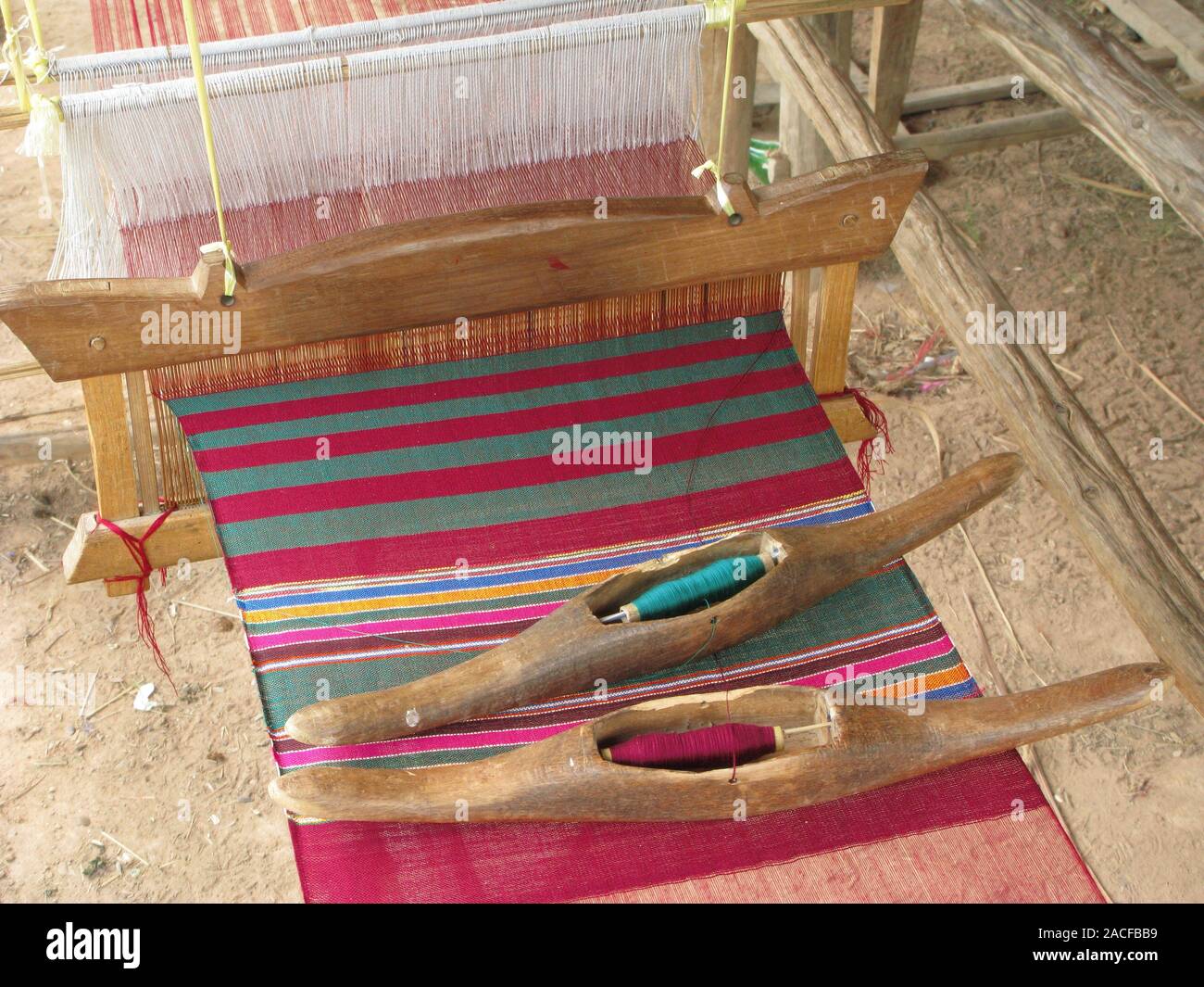 Thai Dam (a ethnicgroup) weaving Luang Nam Tha Laos Stock Photo - Alamy