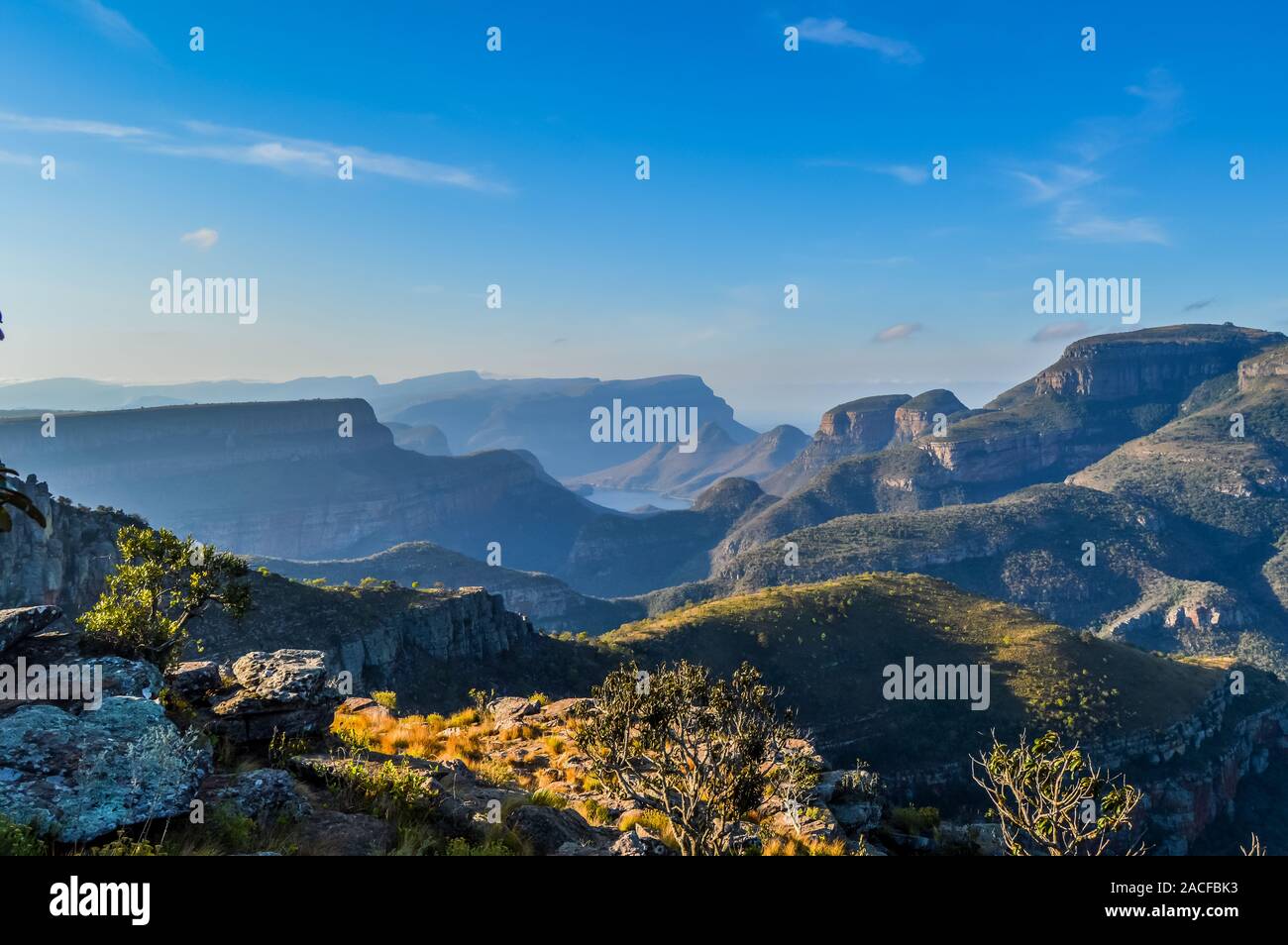 Panoramic Blyde river canyon and Three Rondawels in Panorama route in ...