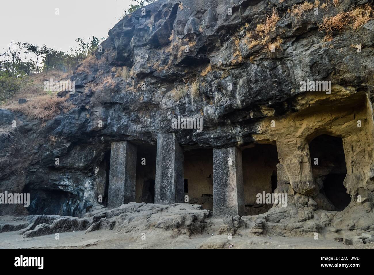 Elephant caves a famous landmark in Mumbai India on an Island in ...