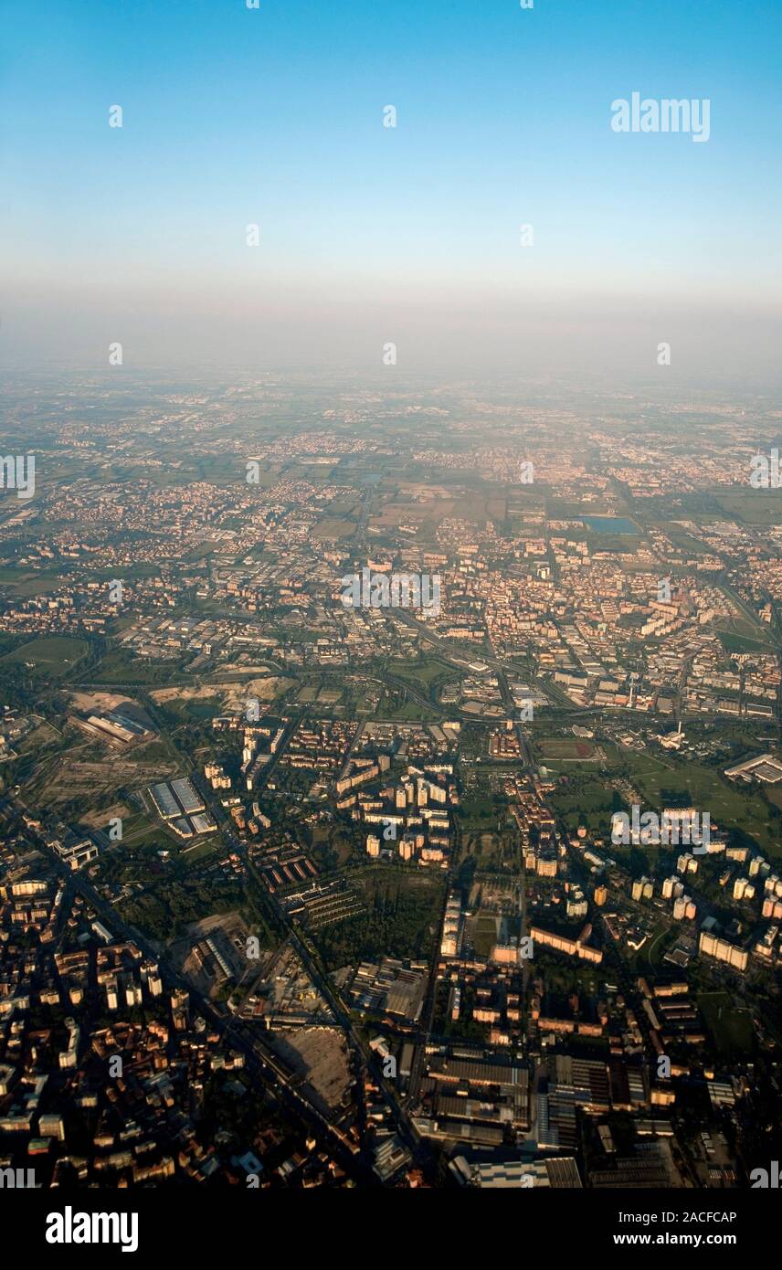 Milan. Aerial photograph of Milan, the second largest city in Italy ...