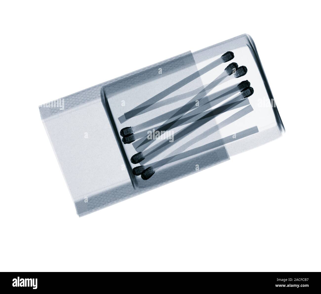Open box of matches, X-ray Stock Photo - Alamy