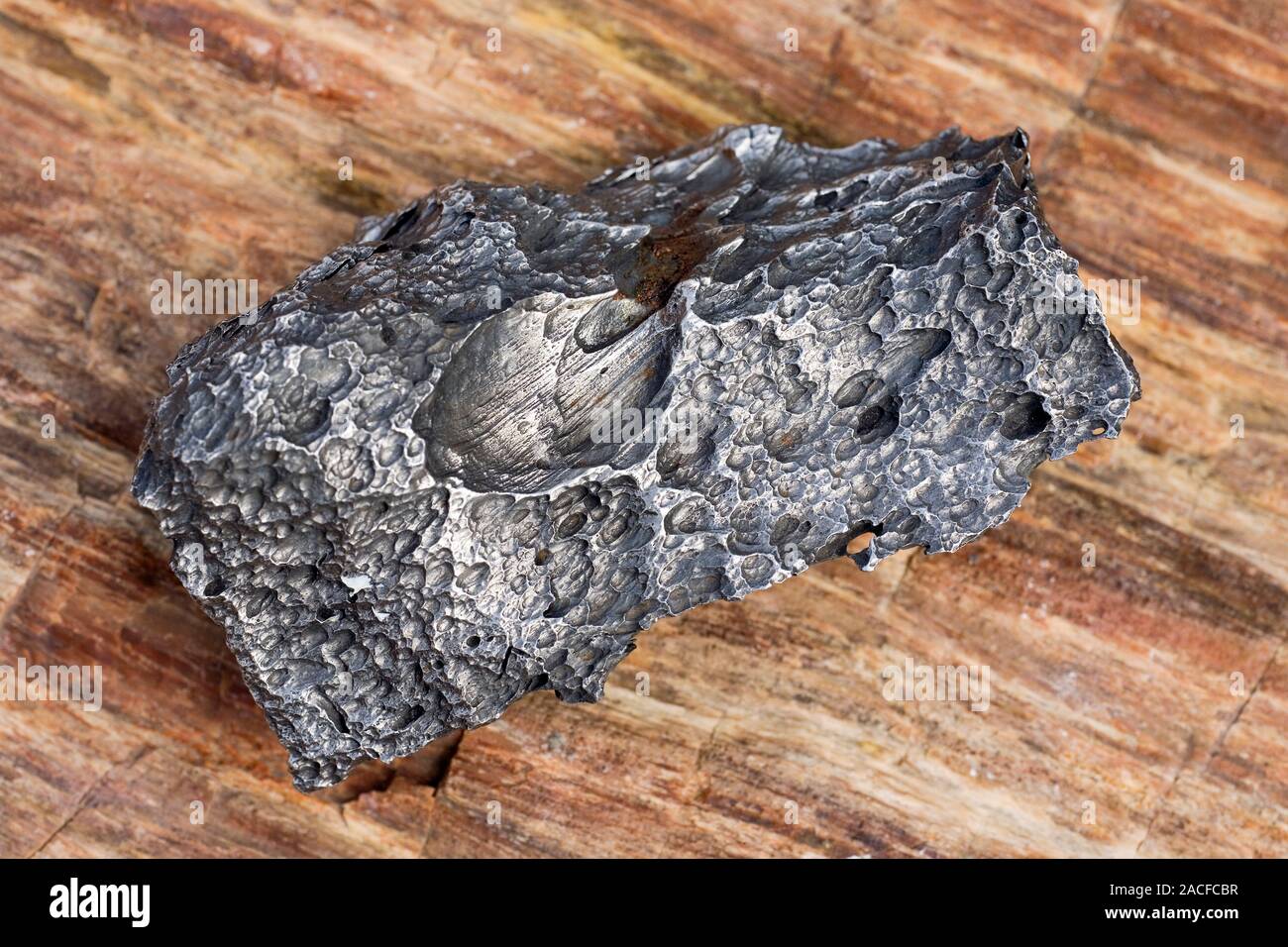 Chita meteorite fragment. This is a fragment of an iron meteorite, a ...