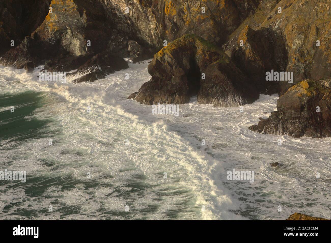 Rough Seas at Kynance Cliffs, The Lizard, Cornwall Stock Photo - Alamy