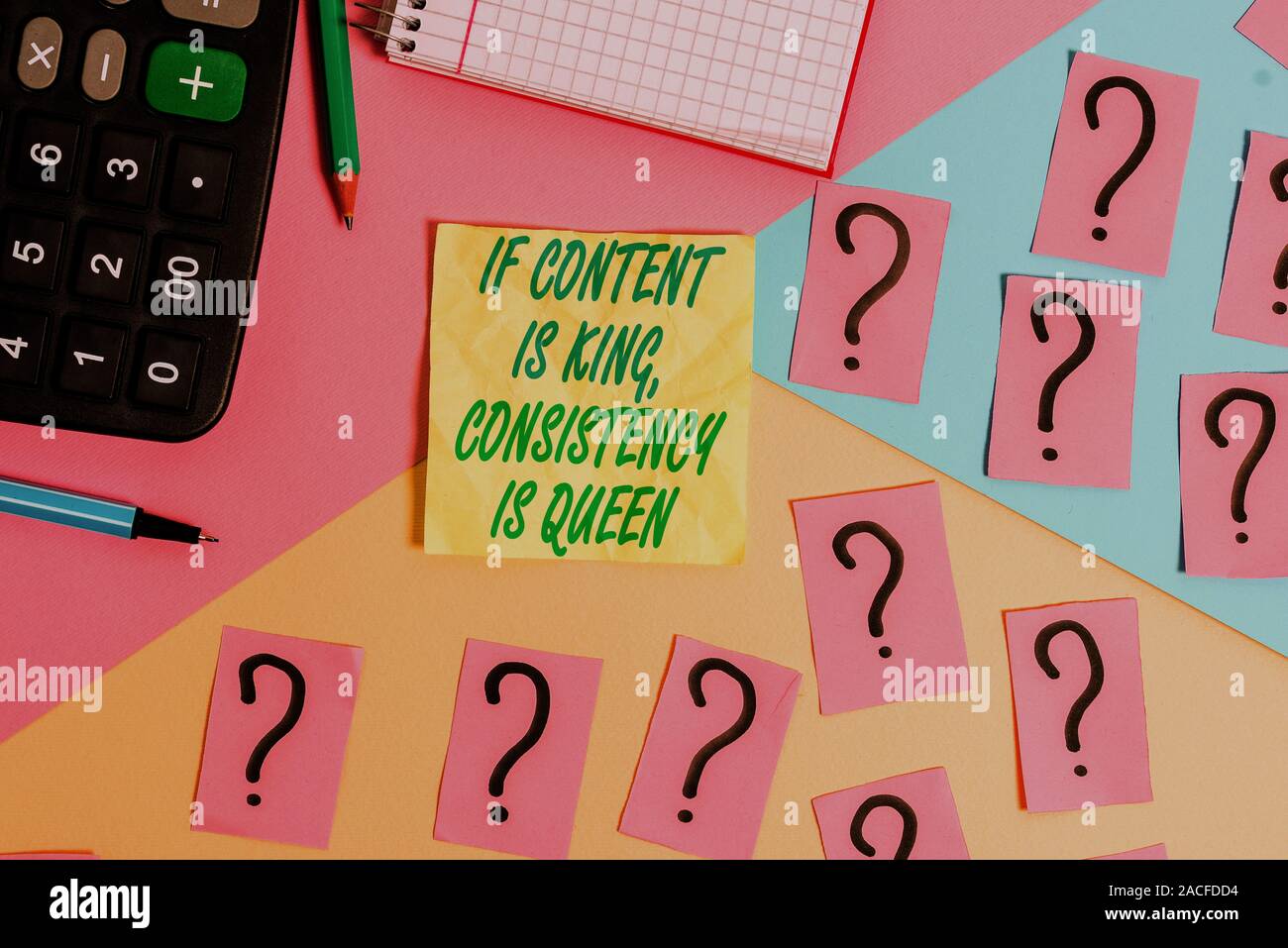 Text sign showing If Content Is King Consistency Is Queen. Business ...