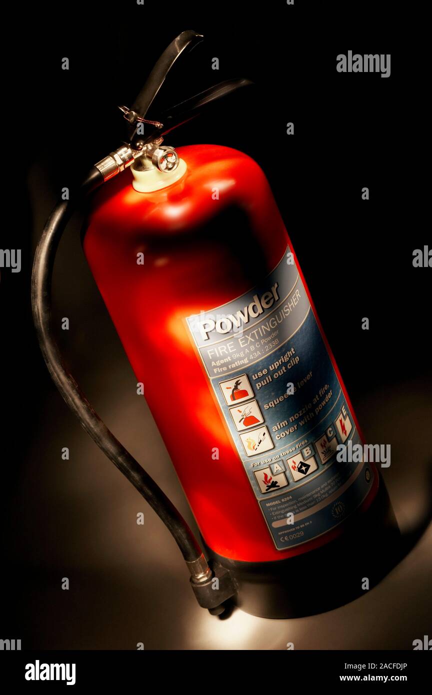 Powder fire extinguisher Stock Photo - Alamy