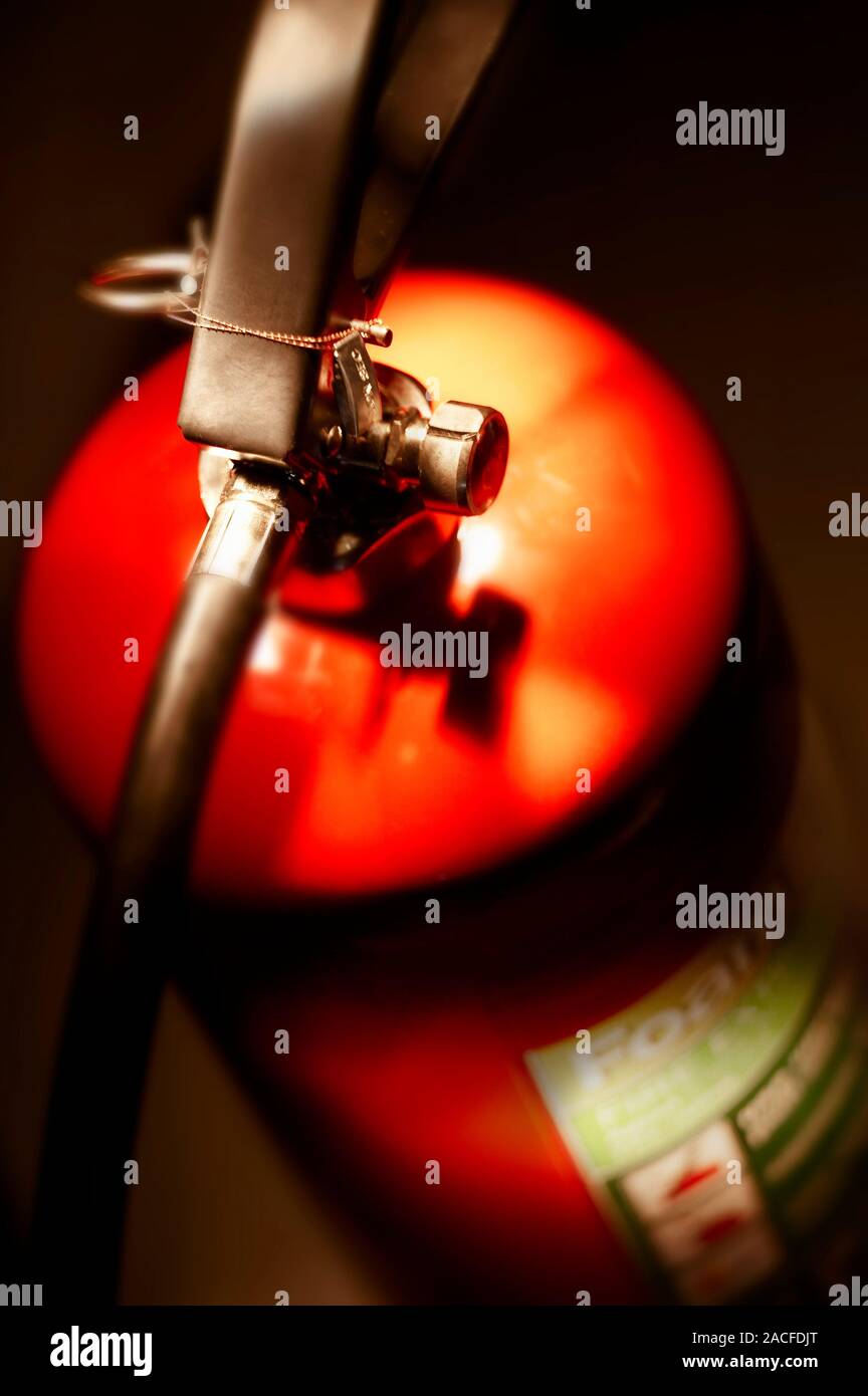 Foam fire extinguisher Stock Photo - Alamy