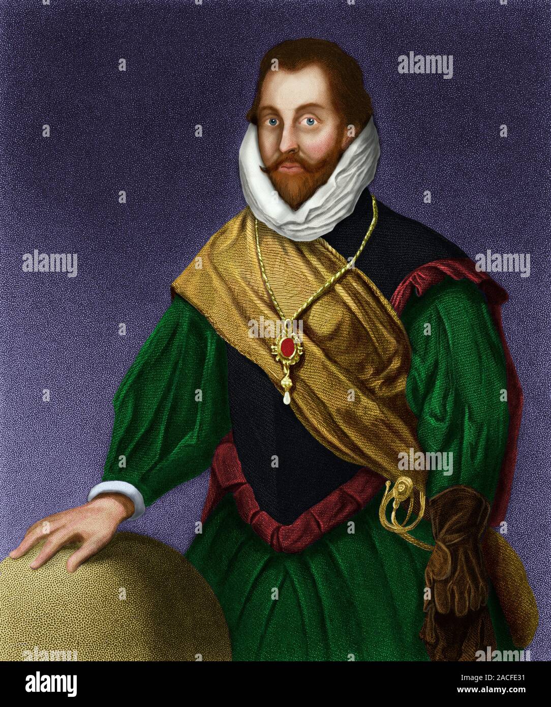Sir Francis Drake (c.1540-1596), English explorer and pirate. After ...