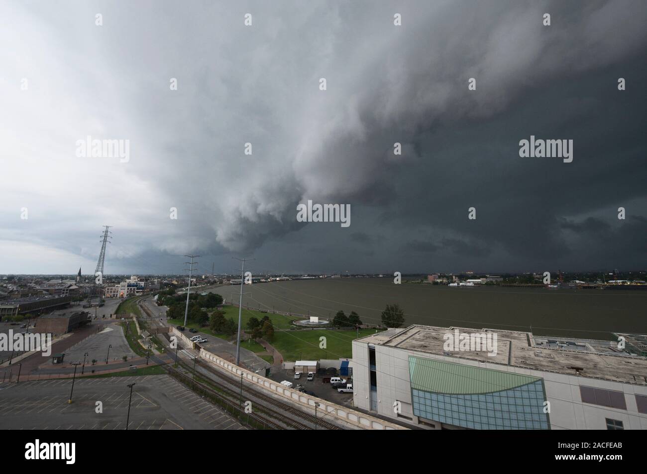 Approaching hurricane. Dark storm clouds of Hurricane Gustav ...