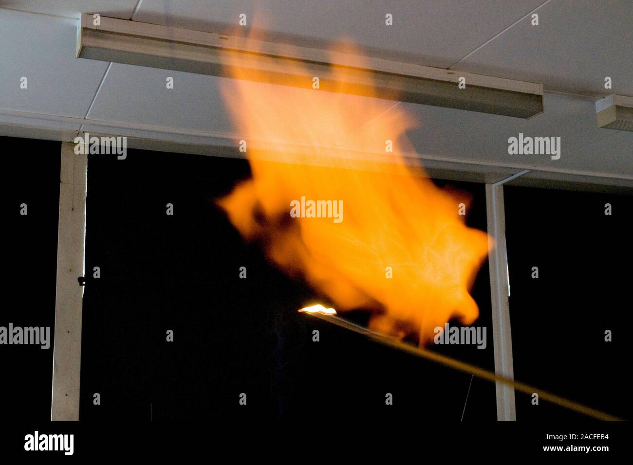 Investigating combustion of hydrogen. Image 3 of 3. Experiment to ...