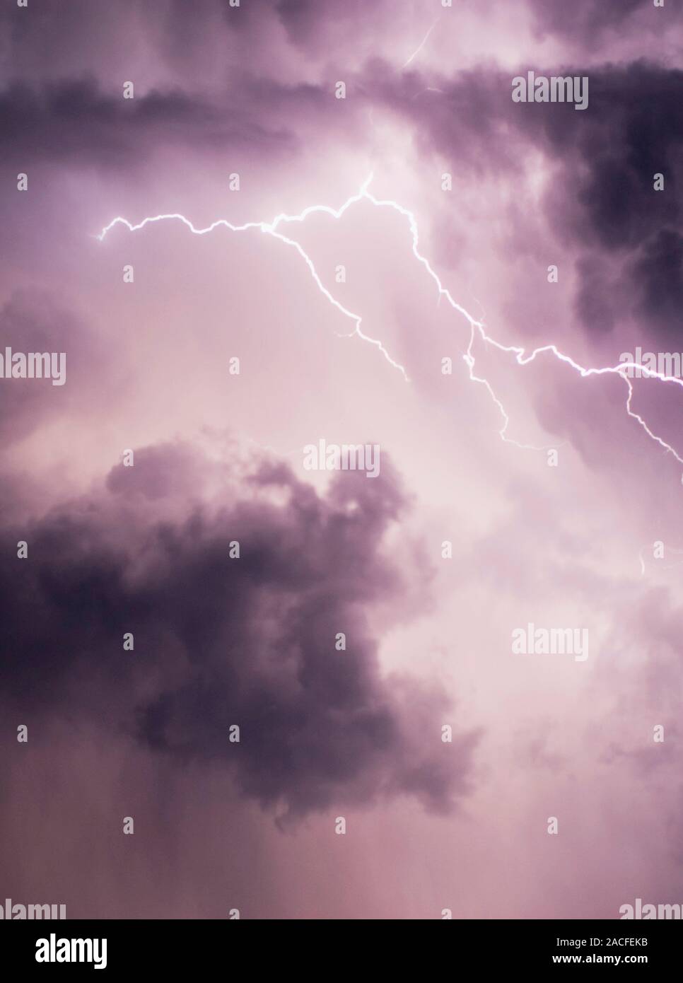 Thunderstorm and lightning, as seen from an aircraft Stock Photo - Alamy