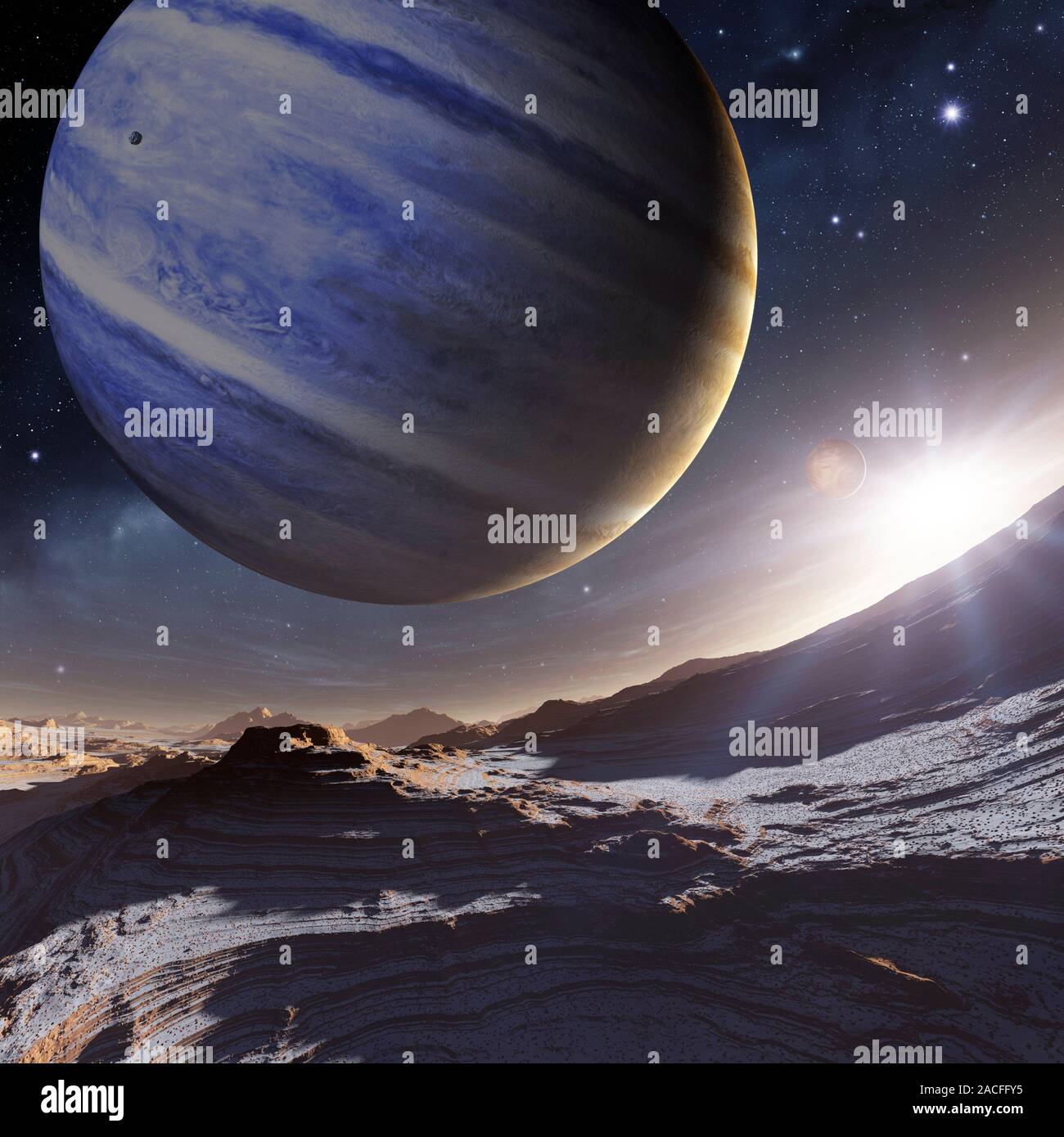 Extrasolar gas giant planet. Computer artwork of an extrasolar gas ...