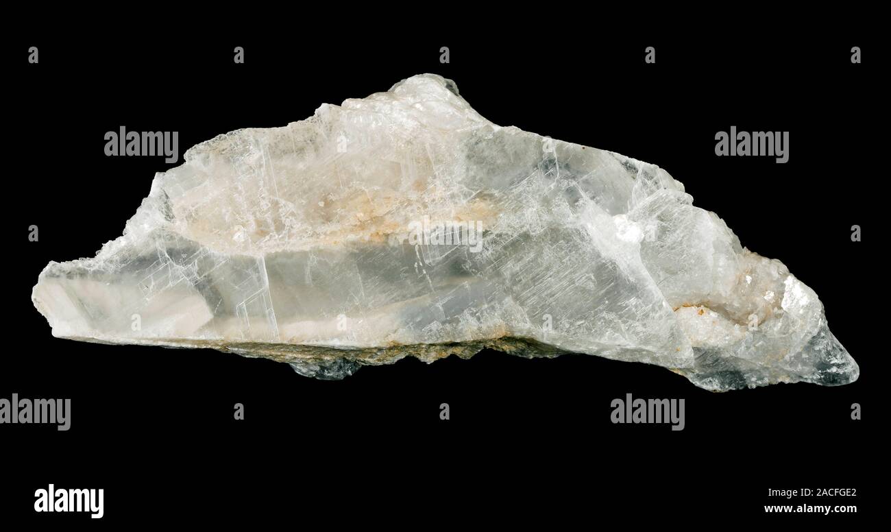 Selenite crystals. Selenite, a variant of gypsum (calcium sulphate), is ...