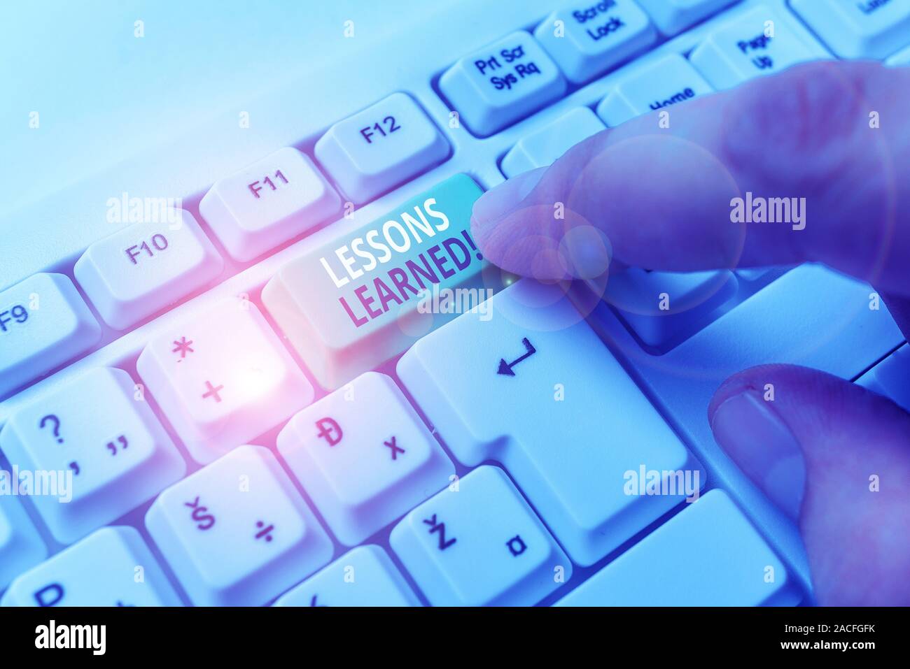 Word writing text Lessons Learned. Business photo showcasing experiences distilled project that ...