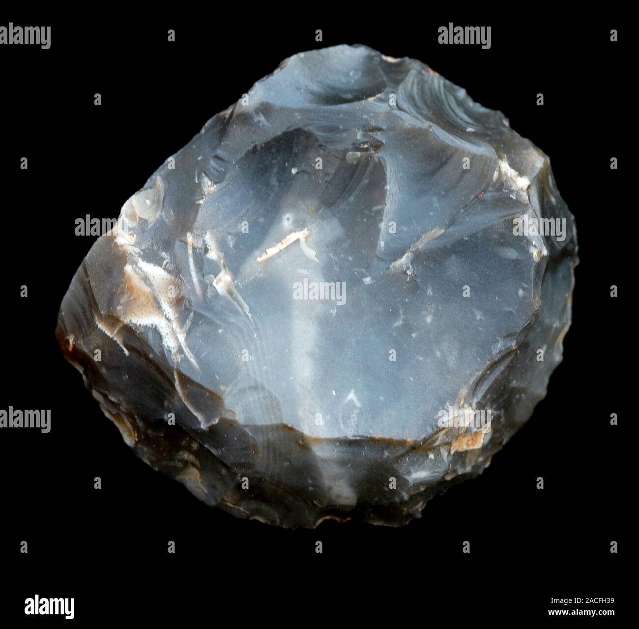 Palaeolithic stone tool. This stone scraper was used by early humans to ...