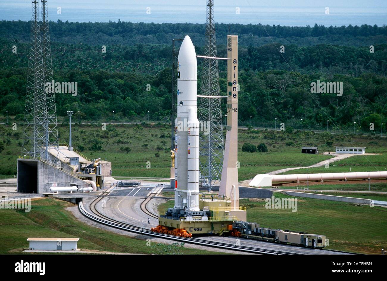 Ariane 5 transportation, Guiana Space Centre, Kourou, French Guiana ...