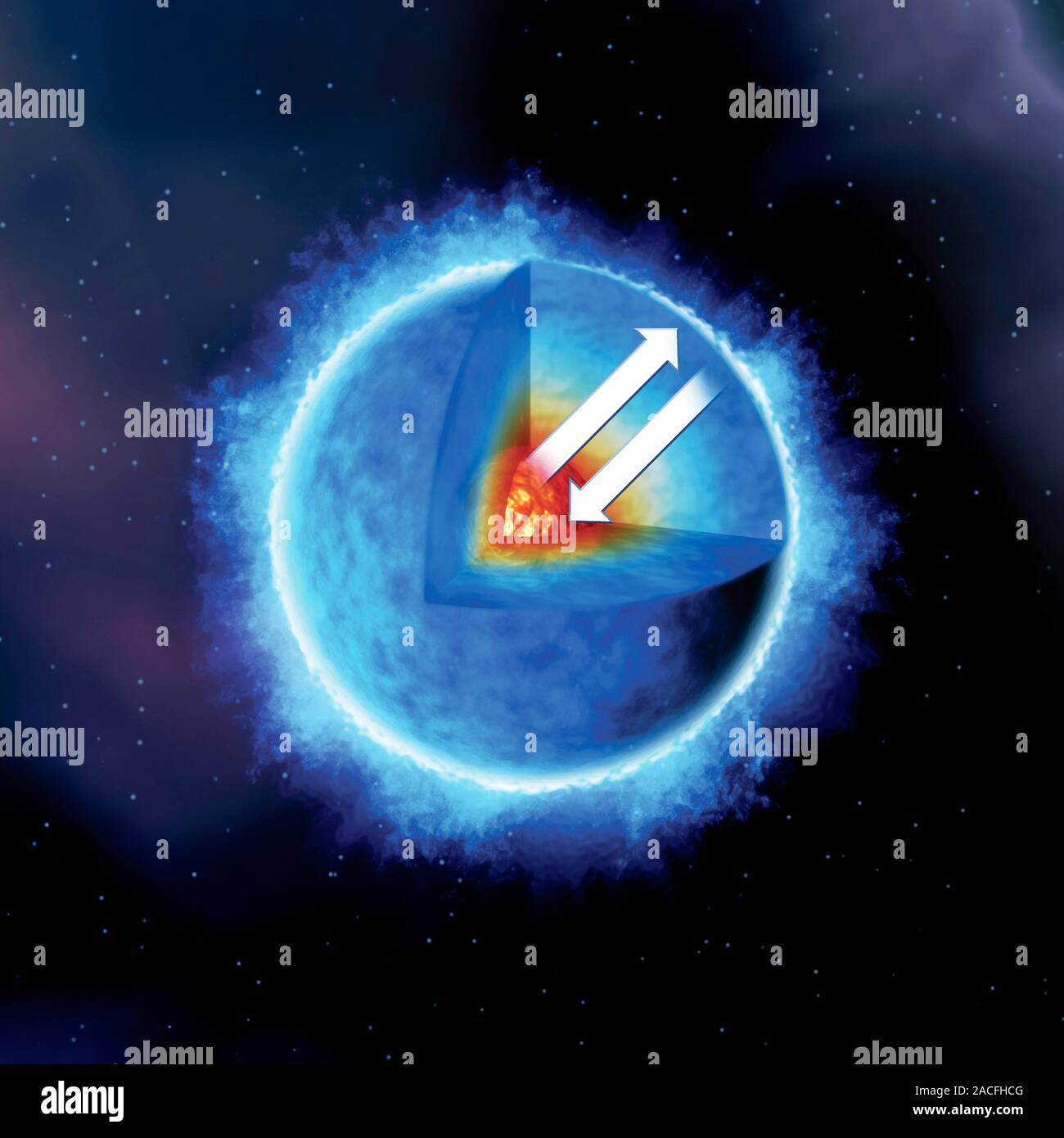 Hypernova stage. Cutaway artwork showing one of the stages in the ...