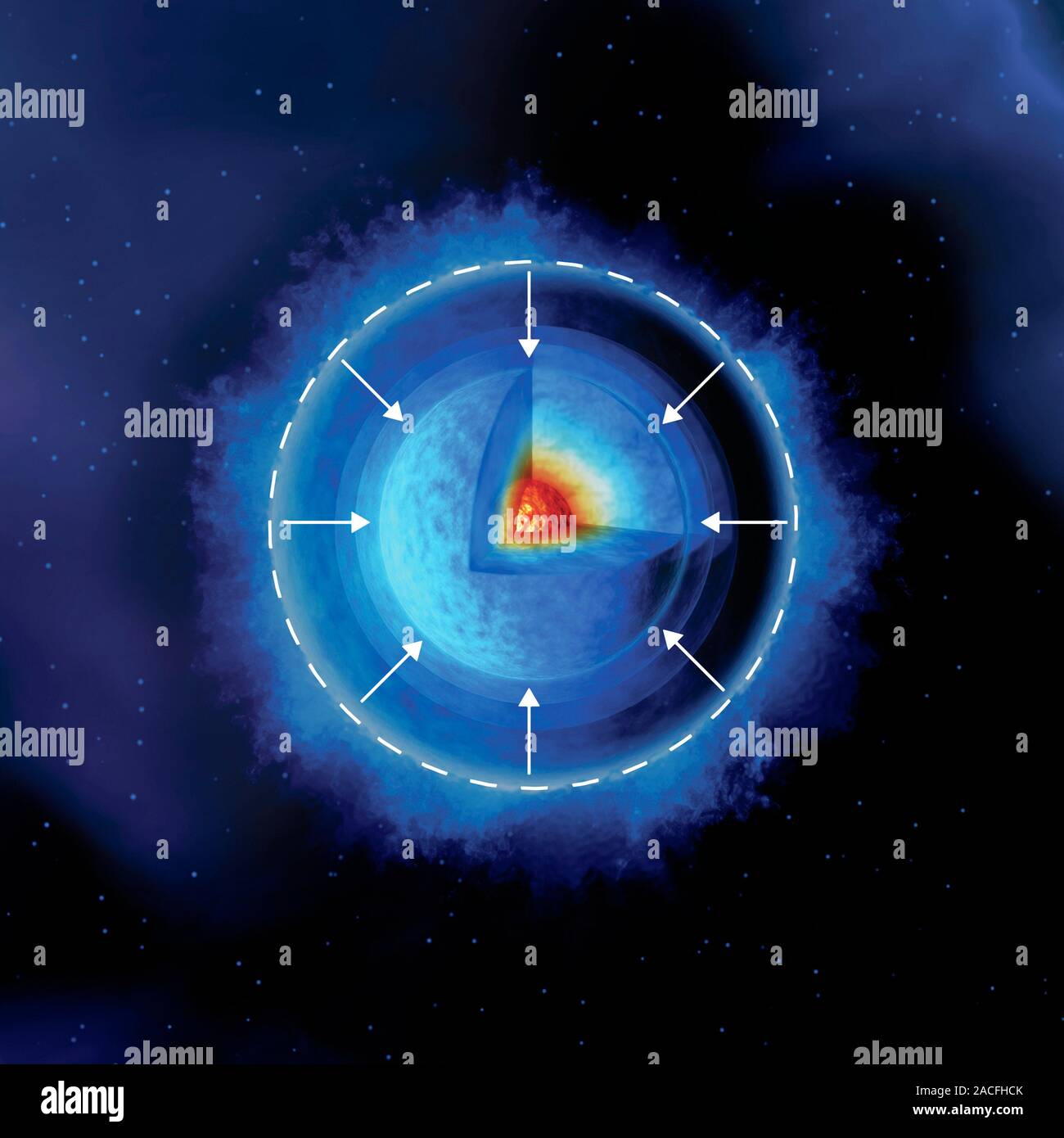 Hypernova stage. Cutaway artwork showing one of the stages in the ...
