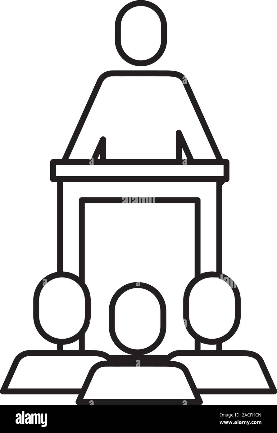 People icon in podium Cut Out Stock Images & Pictures - Alamy