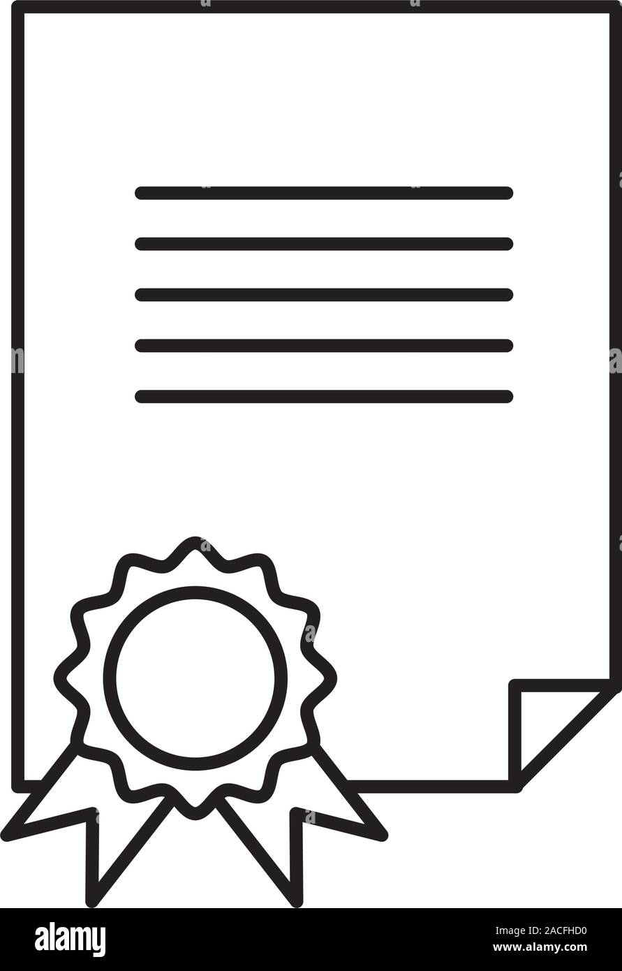 diploma with medal graduation icon Stock Vector Image & Art - Alamy