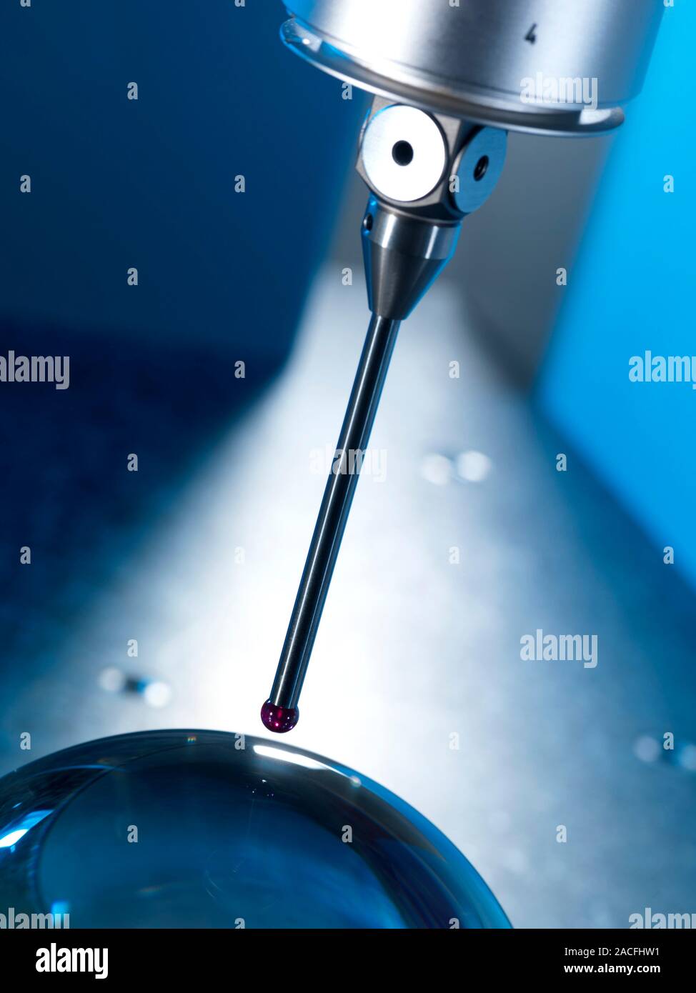 3D measurement machine probe. Close-up of the probe head of a ...