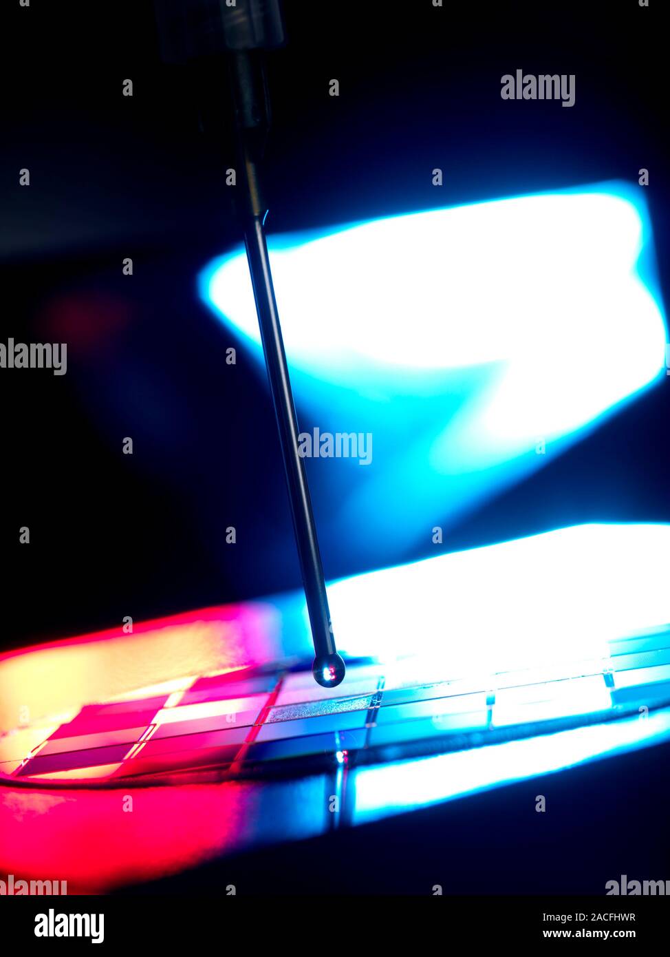 Drop shape analysis equipment. Close up of a drop shape analysis system ...