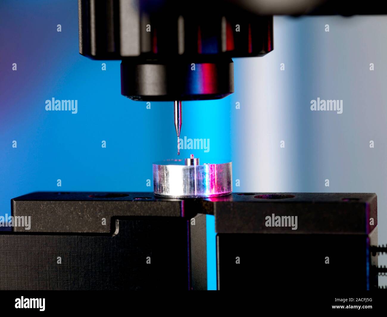 3D measurement machine. Close-up of the probe head of a coordinate ...