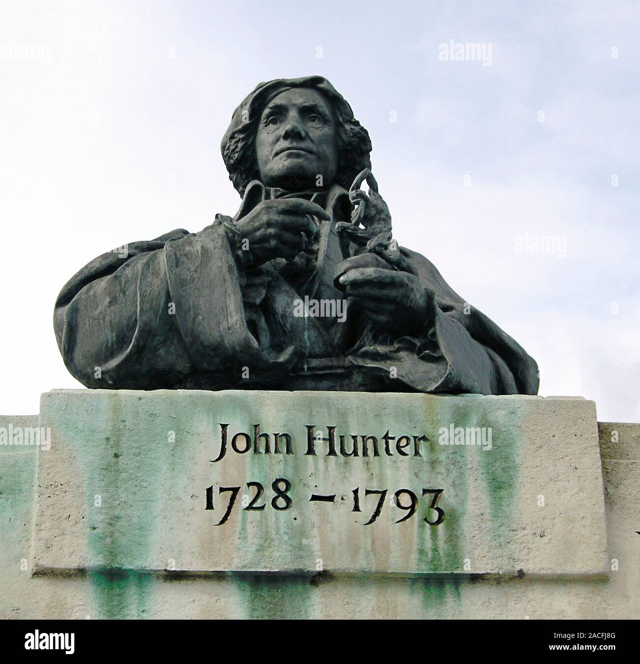 Bust of John Hunter (1728-1793), Scottish surgeon and anatomist. Hunter ...