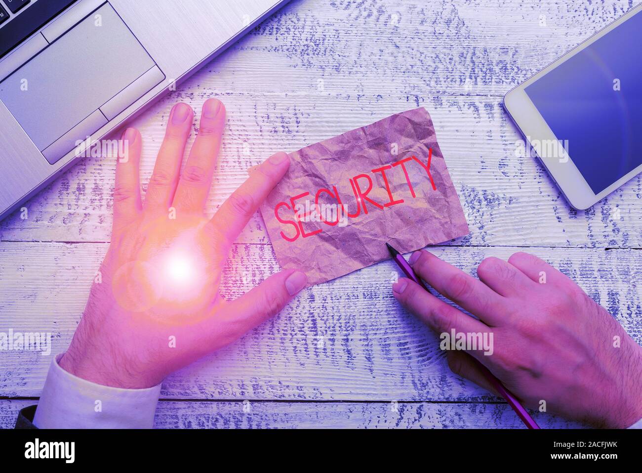 Handwriting text writing Security. Conceptual photo The state of ...