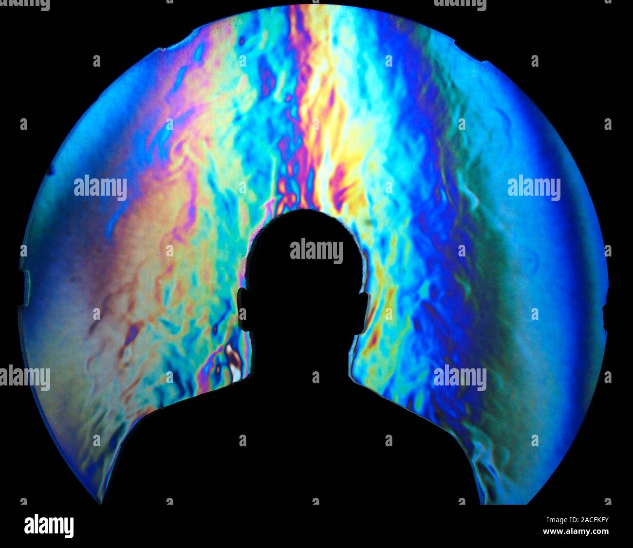 Human thermal plume, schlieren image. Schlieren photography is an ...