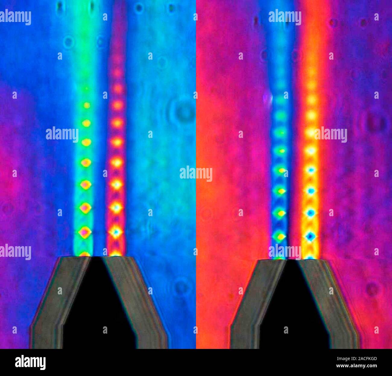 Supersonic jet, schlieren image. Schlieren photography is an imaging ...