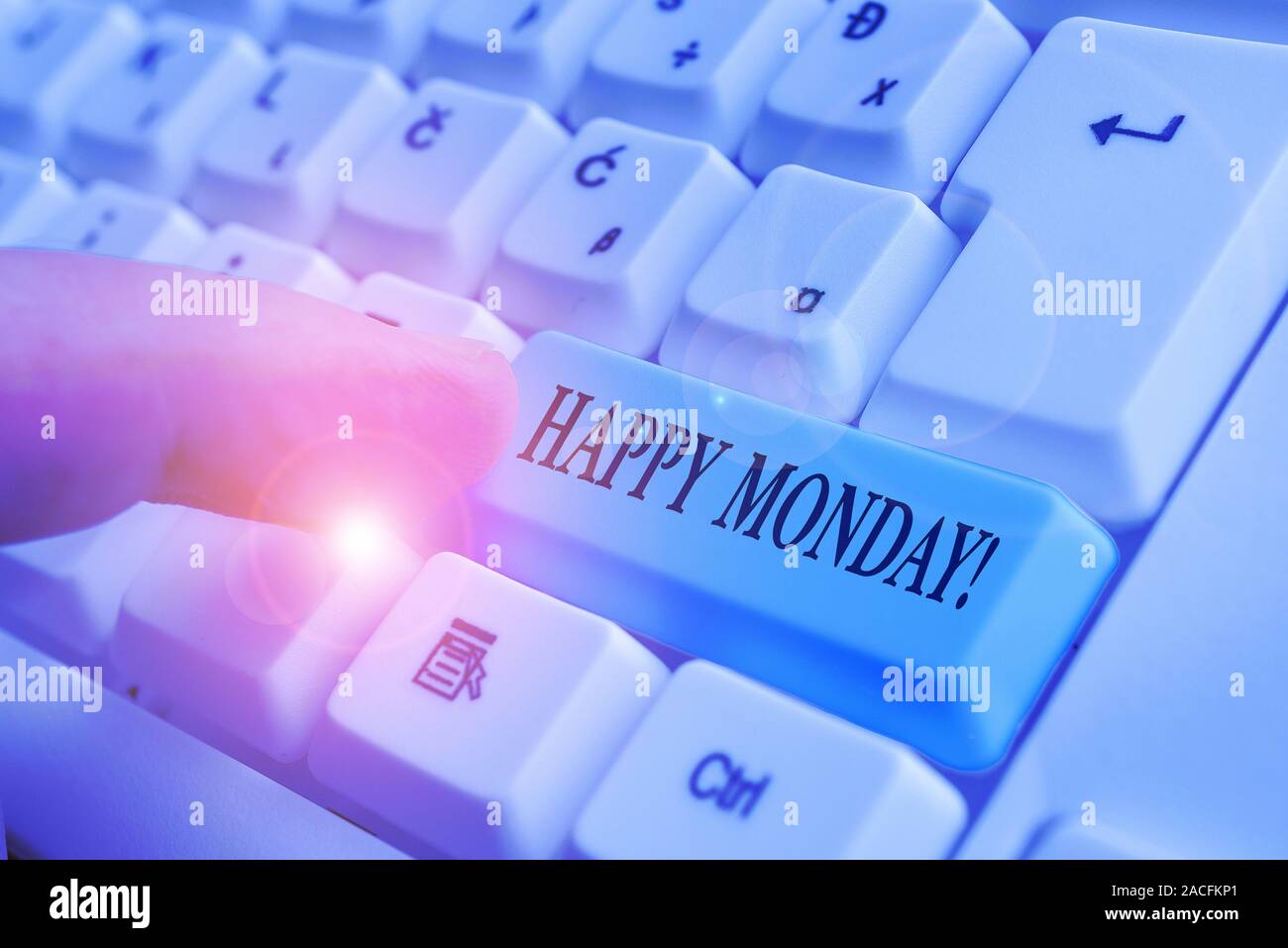 Handwriting text writing Happy Monday. Conceptual photo telling that ...