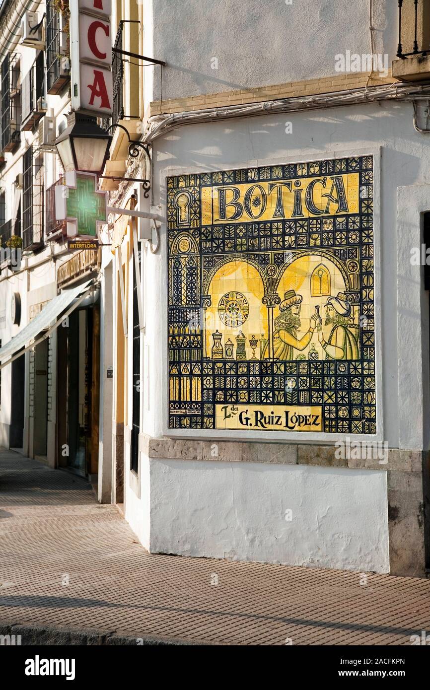 Islamic pharmacy ceramic tiles. Shop-front of a modern pharmacy in ...