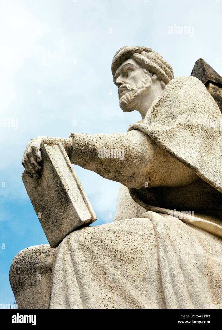 Averroes statue. Averroes (1126-1198), an Islamic physician and ...