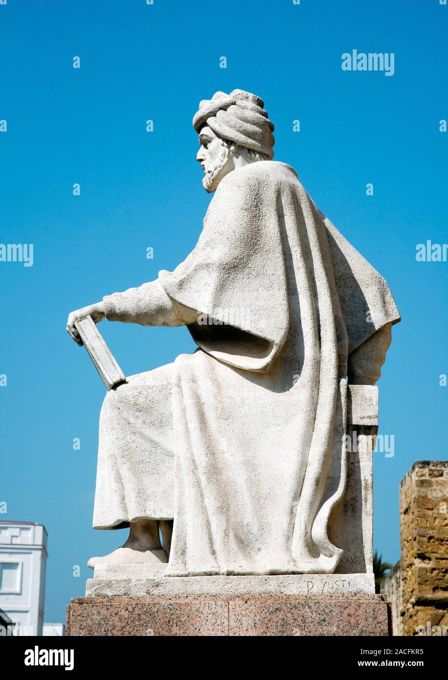 Averroes statue. Averroes (1126-1198), an Islamic physician and ...