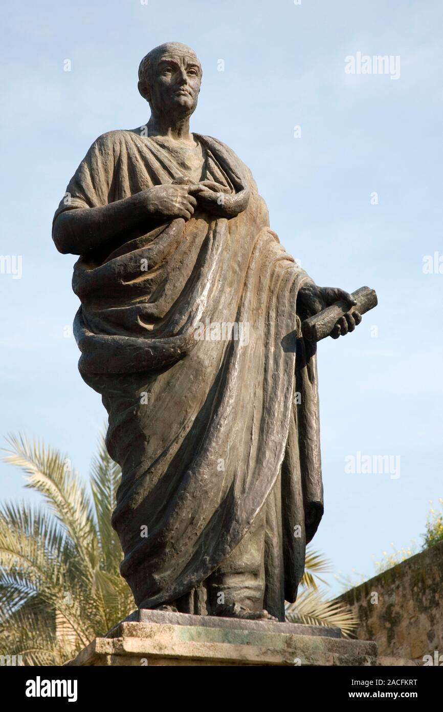 Seneca statue. Lucius Annaeus Seneca was a Roman philosopher, statesman ...