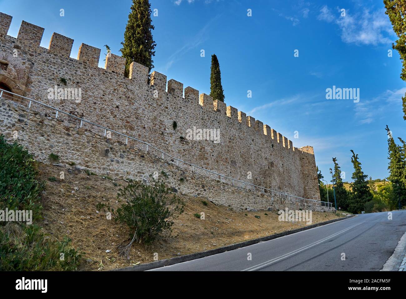 The medieval castle of Lamia city. It is located on a hill dominating ...