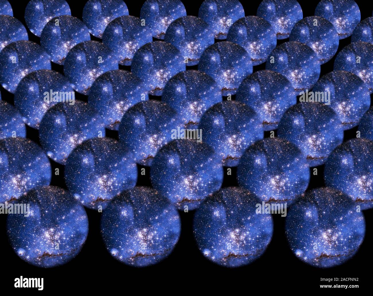 Infinite dimensions, conceptual artwork. Computer artwork of a number ...