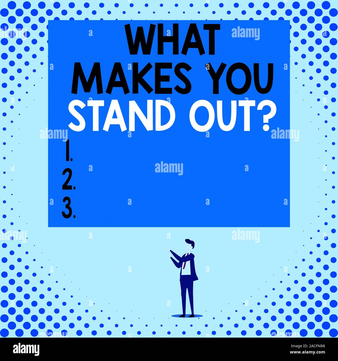 Handwriting text What Makes You Stand Out Question. Conceptual photo ...